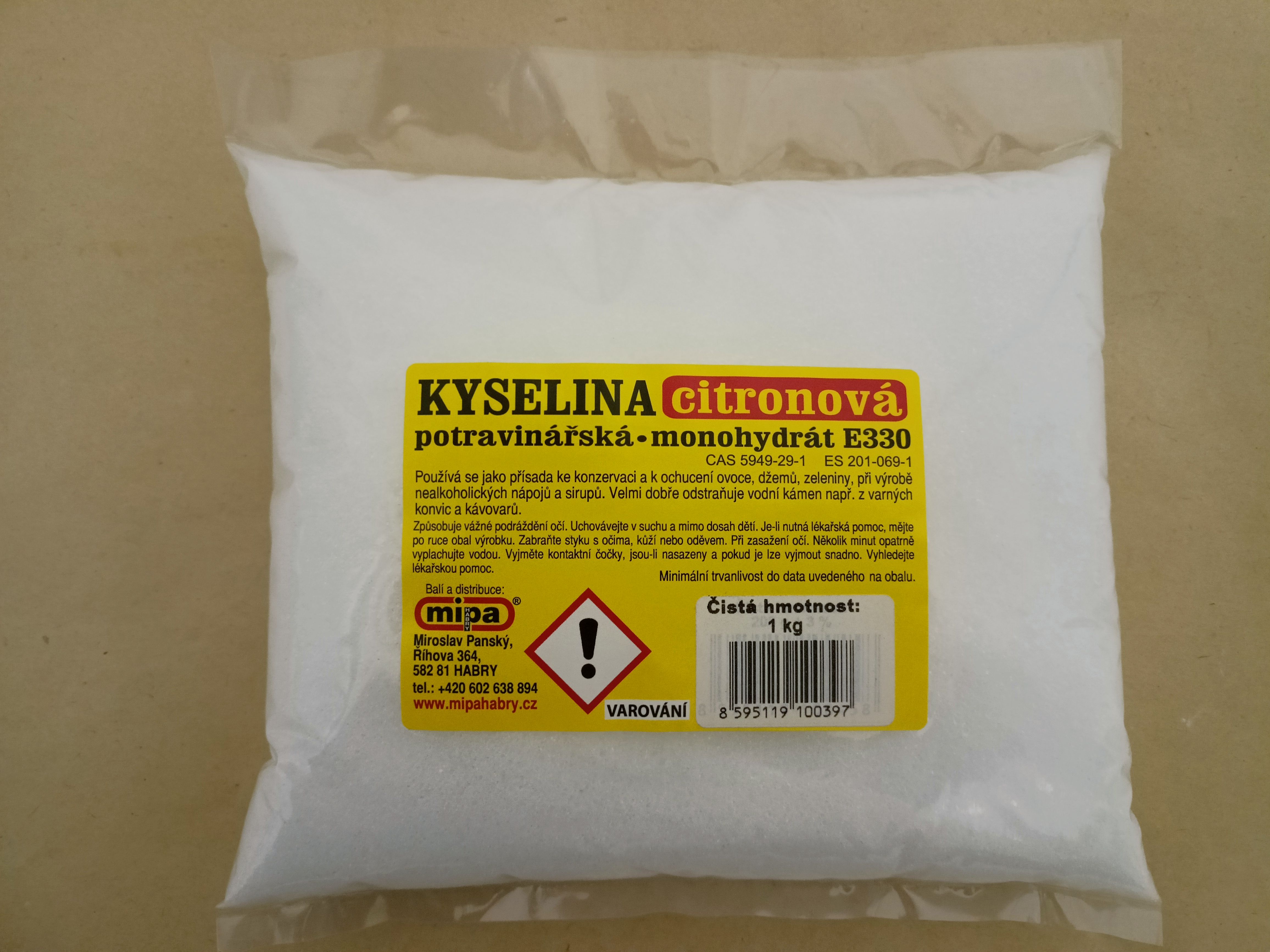 KYSELINA citronová 1kg, sáček | BRAND PRODUCT