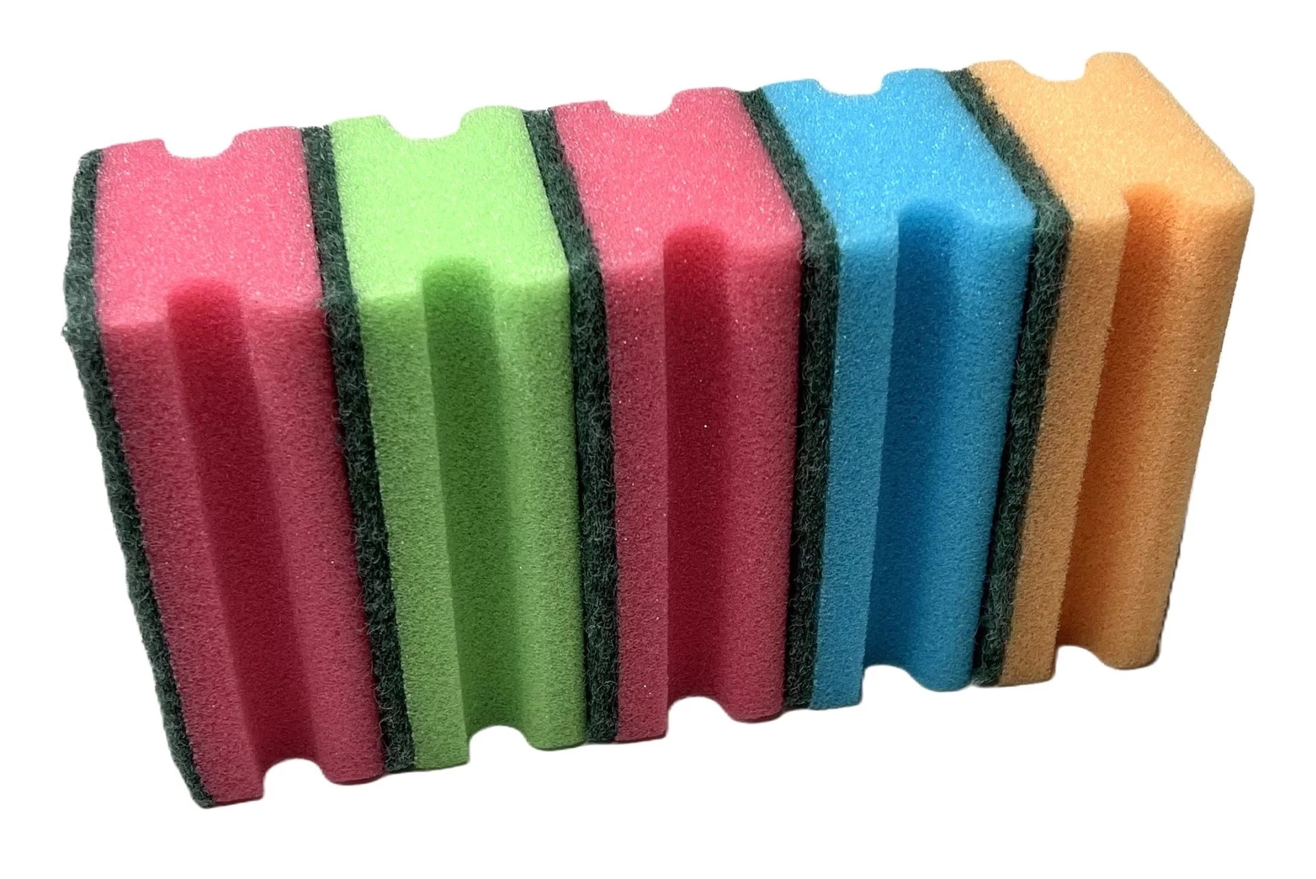 HUBKA na nádobí tvarovaná 12,5x7x4,5cm 5ks zelené abrazivum | BRAND PRODUCT